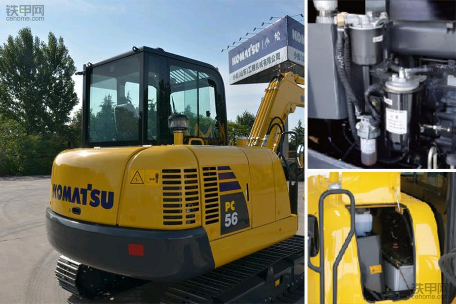 5吨小挖比拼，小松PC56-7对比久保田KX155-5_铁甲工程机械网